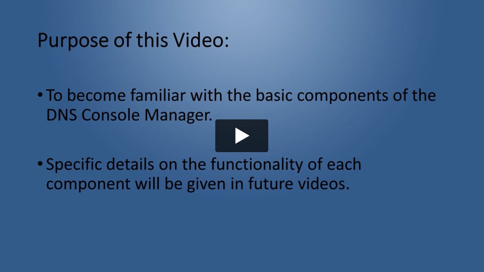 DNS Console Overview - Server Academy